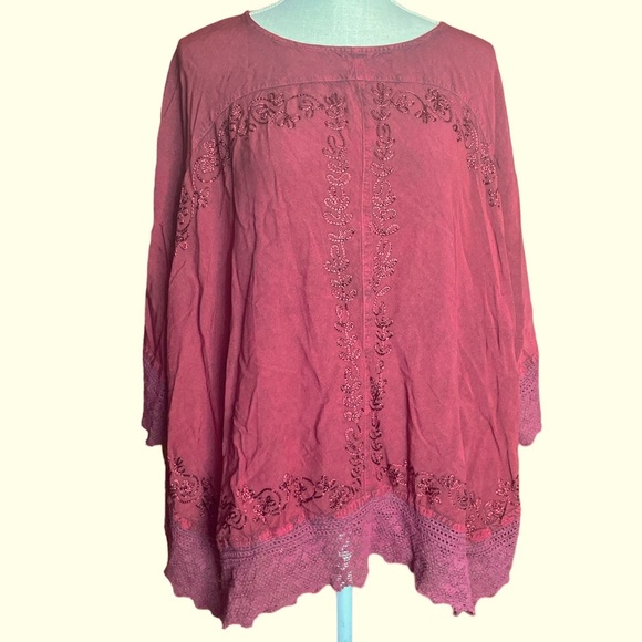 Indigo Thread Co | Sweaters | Indigo Thread 0 Rayon Embroidered Lace ...